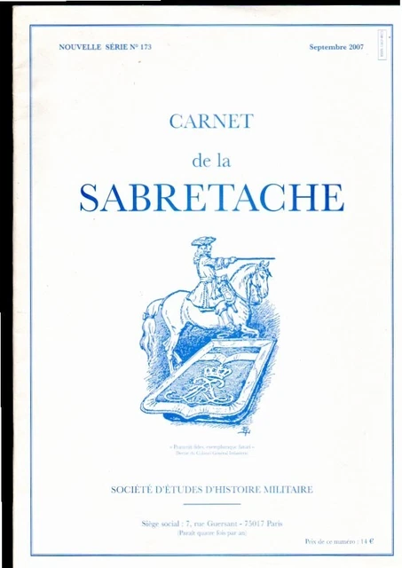 REVUE CARNET DE la sabretache histoire militaire illustration couleur N ...
