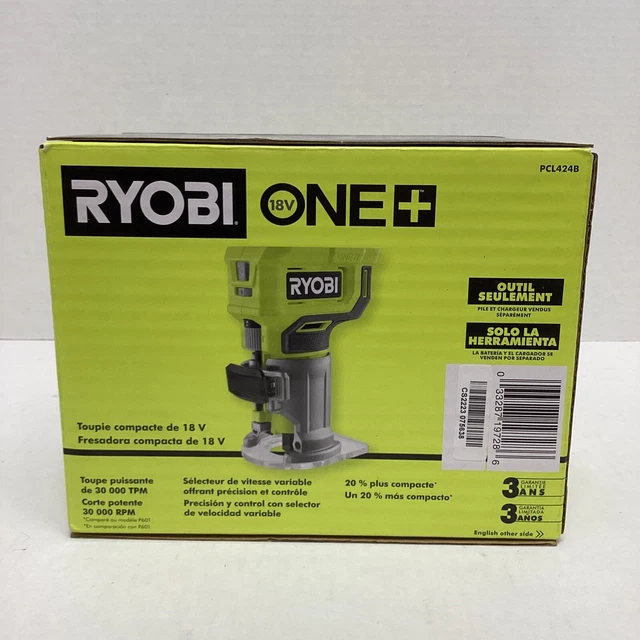 RYOBI ONE+ 18V Cordless Compact Router, PCL424B, Tool-Only, NEW Sealed ...
