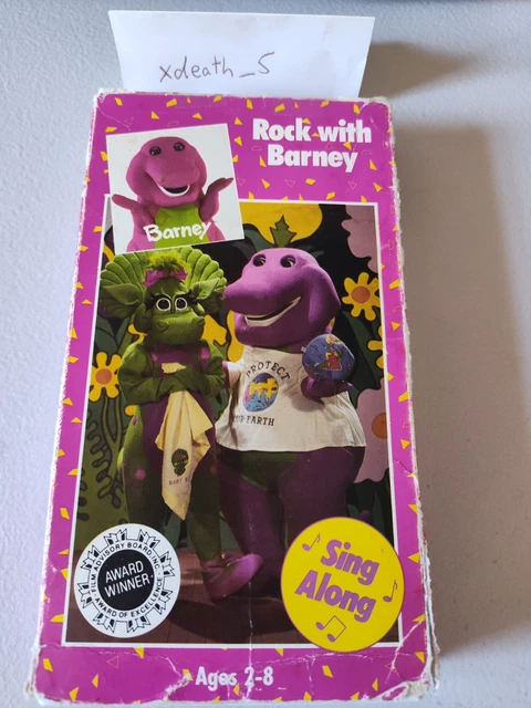 BARNEY ROCK WITH Barney VHS Tape 1991 Sing Along Songs OOP Rare Tested ...
