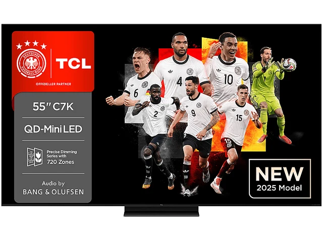 TCL 55C7K QD-MINI-LED Google TV (Flat 55 Zoll / 138,8 cm HDR 4K SMART ...