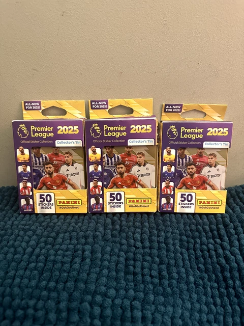 PANINI PREMIER LEAGUE 2025 Official Stickers Collection - 3 x ...