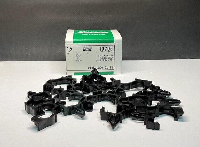 15 AUVECO 19795 Wire Loom Routing Clips 1/4" I.D. 3/8" O.D. For GMM ...