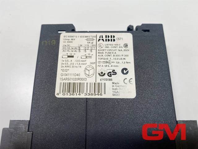 ABB SICHERHEITSRELAIS C571 safety relay 1SAR501020R0003 24V DC 5A ...