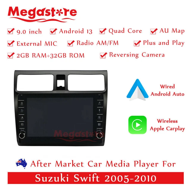9& ANDROID 13 Car carplay head unit auto stereo GPS For Suzuki Swift 2005-2010 $319.95 - PicClick AU