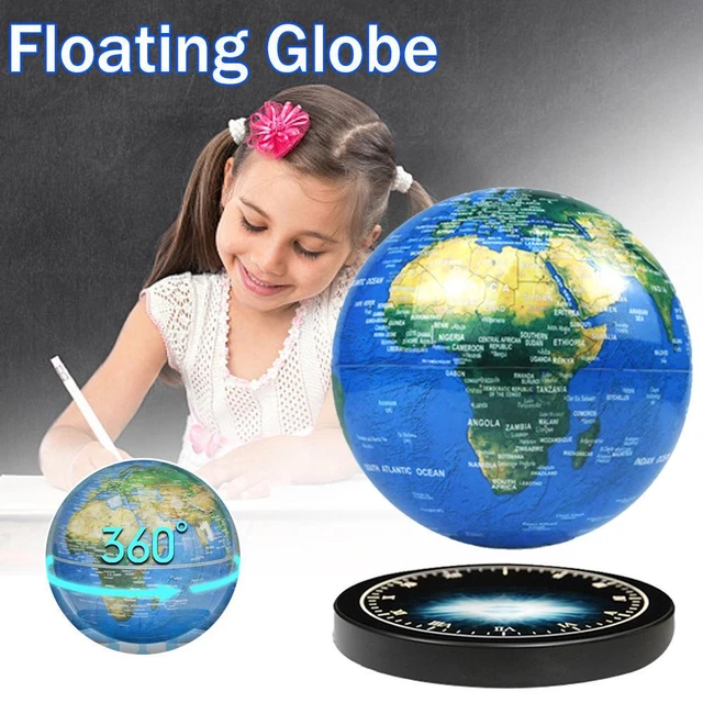 ROTATING MAGNETIC LEVITATION Floating Earth Globe/World Map ...