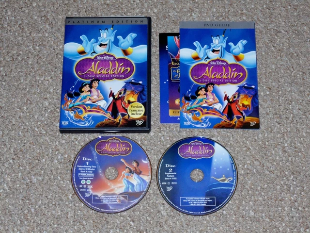 DISNEY'S ALADDIN PLATINUM Edition DVD 2004 2-Disc Set Canadian Version ...