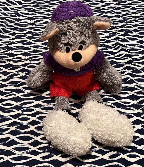 2010 CHUCK E Cheese Plush Mouse 22" fuzzy fluffy shaggy Stuffed Animal ...