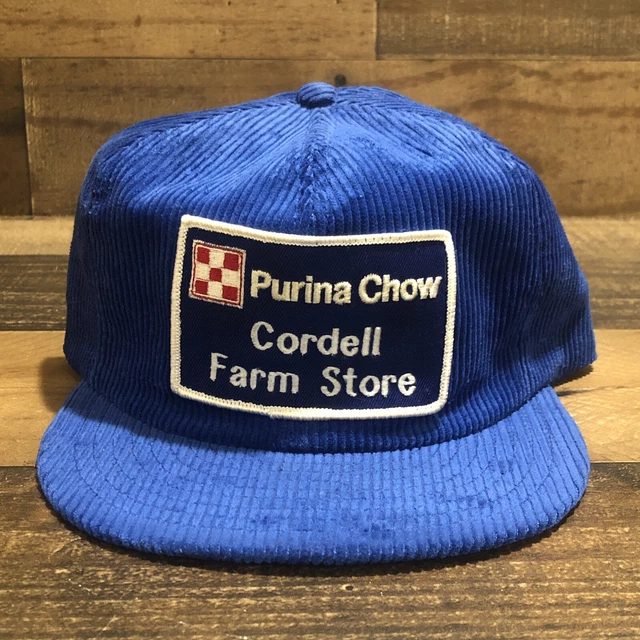 VINTAGE PURINA CHOW Hat Snapback Corduroy Cap Made In USA Louisville ...