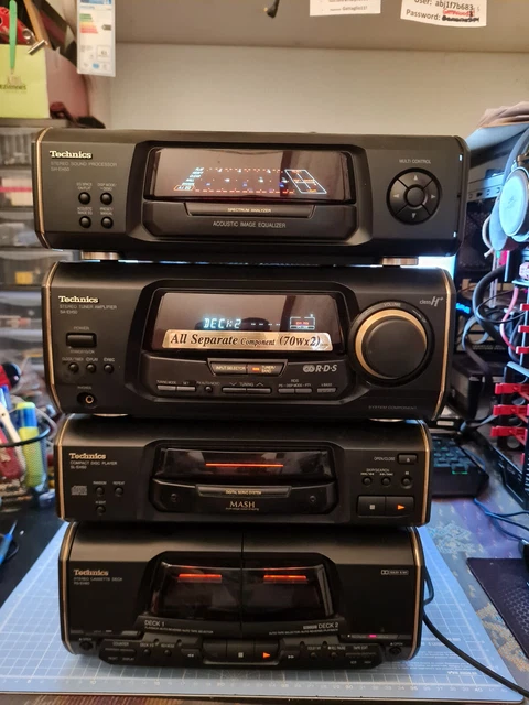 SISTEMA HI FI TECHNICS SH-EH50 radio cd cassette equalizzatore EUR 200 ...