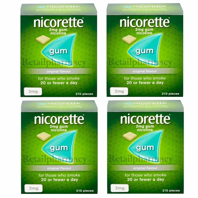 NICORETTE ORIGINAL 2MG Gum 210's Pack 0f 4 Expiry 2026 £112.00 ...