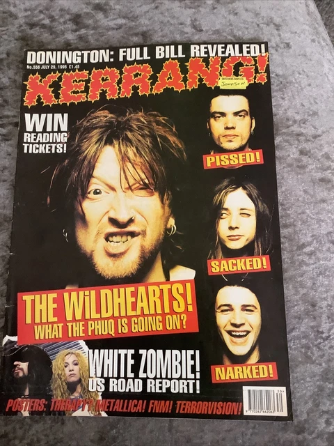 KERRANG MAGAZINE NO 556 july 29 1995 Wildhearts Pearl Jam £3.99 - PicClick UK