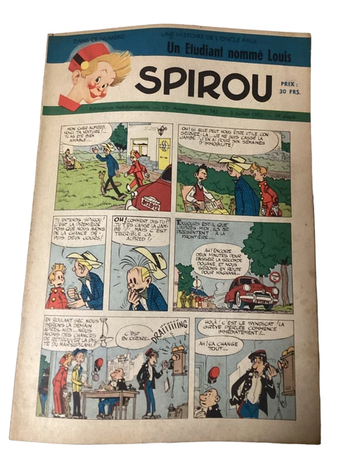 ANCIENNE REVUE SPIROU Vintage Bande Dessinée Livre Pas Lucky Luke Astérix 1952 EUR 4,00 ...