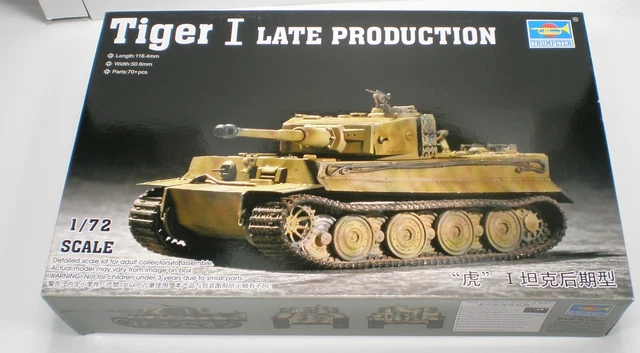 1/72 SCALE GERMAN WWII Heavy Tank, Tiger I, Trumpeter $16.50 - PicClick