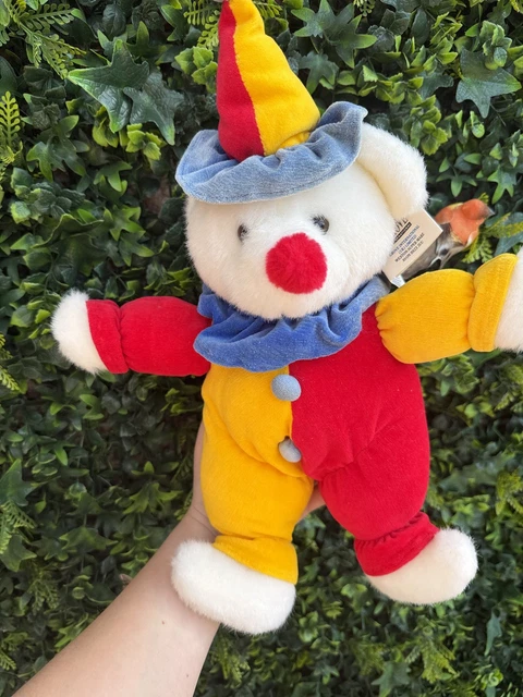 VINTAGE GROVE INTERNATIONAL Clown Teddy Bear Soft Plush Toy with tag £ ...