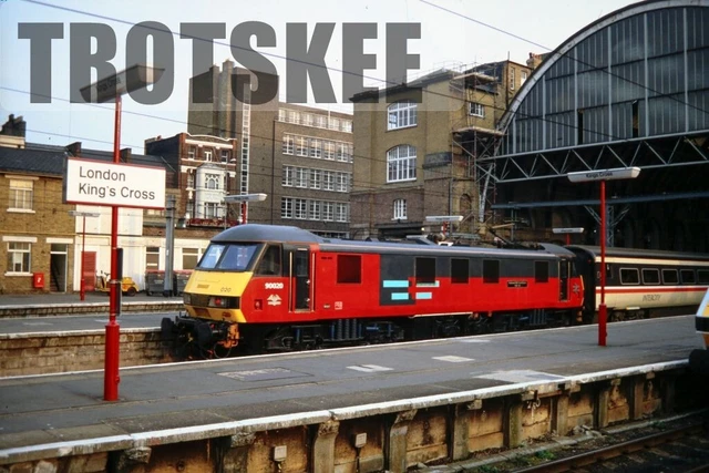 35MM SLIDE BR British Railways Diesel Loco Class 90020 Kings Cross 1993 ...