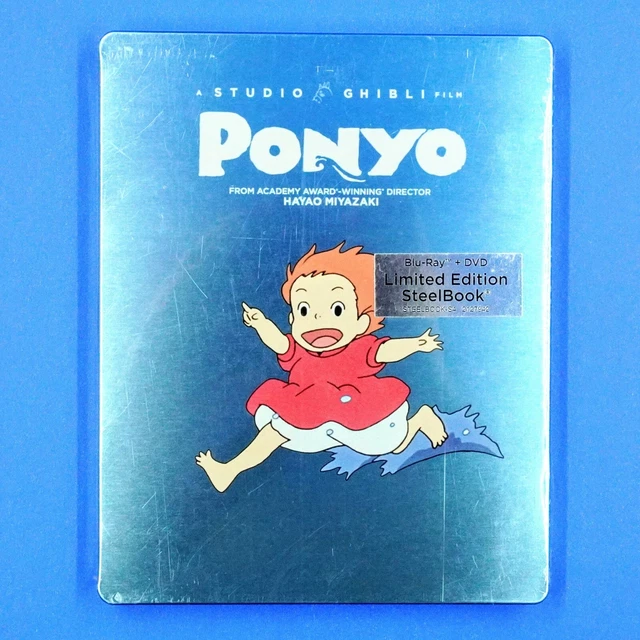 PONYO EDIZIONE LIMITATA Steelbook Blu-ray BD/DVD Anime Studio Ghibli ...