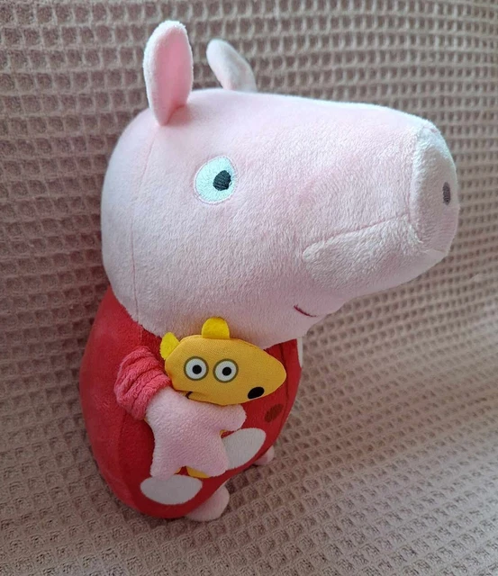 PLAY BY PLAY Toys.Peppa Pig Hoilding a Teddy Bear.(Dots) Plush Soft Toy ...