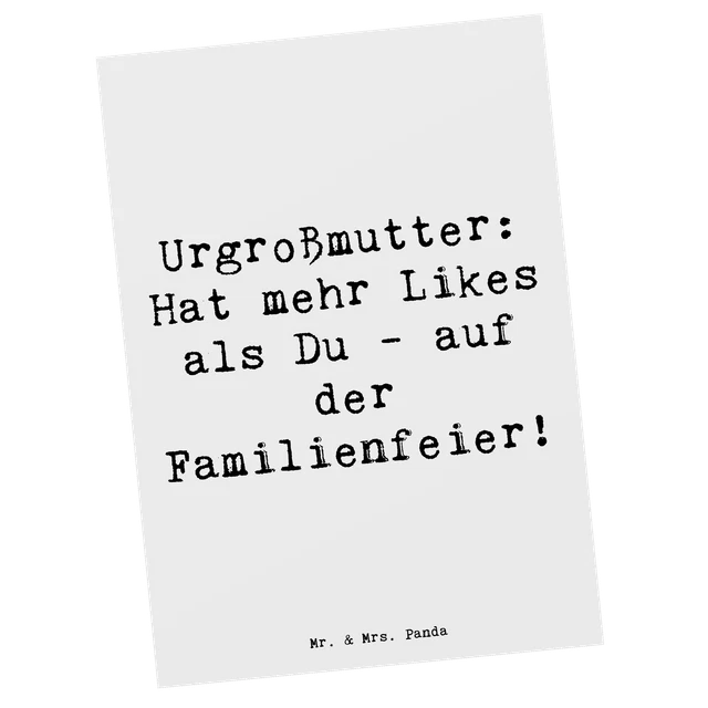 POSTKARTE URGROSSMUTTER LIKES - Geschenk Grußkarte Geschenkkarte ...