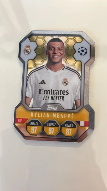 TOPPS MATCH ATTAX 2024/25 | Kylian Mbappe Chrome Shield Card SH6 £8.00 ...