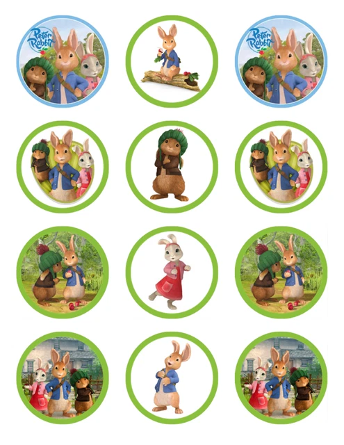 PETER RABBIT CUPCAKE Toppers Edible Wafer Birthday Cake Decoration (2 ...