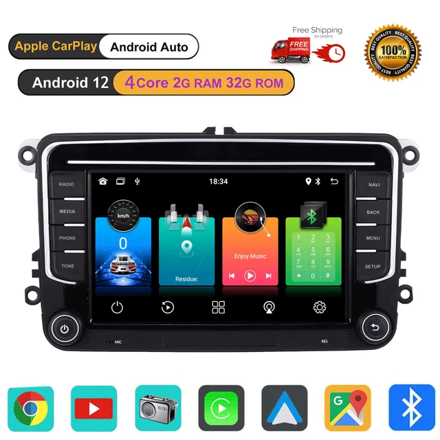 CAM+ ANDROID 13 CarPlay Car Stereo Head Unit GPS DAB+ Radio For VW Golf MK5 MK6 EUR 159,99 ...