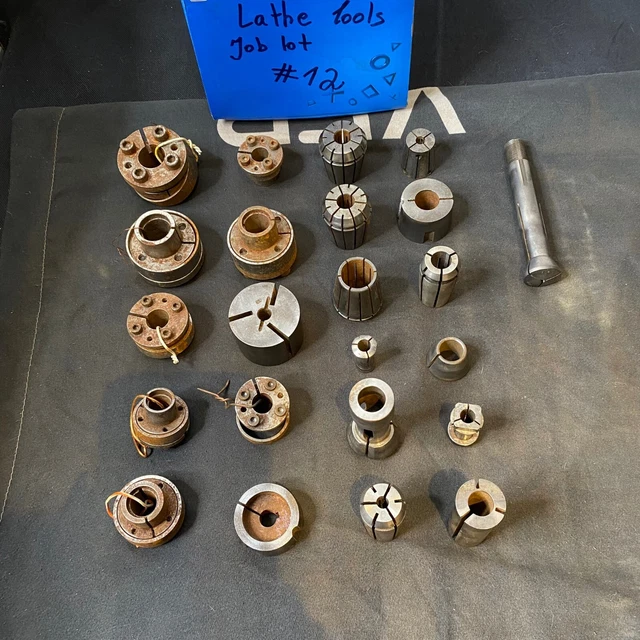 LATHE TOOLS JOB Lot Vintage Collets COLLET Parts Clearance Workshop ...