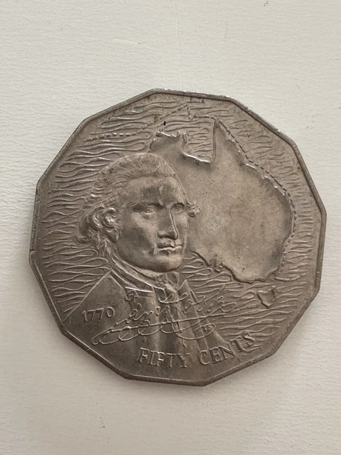 1970 50 CENT COIN - 50c - CAPTAIN COOK - VF $3.50 - PicClick AU
