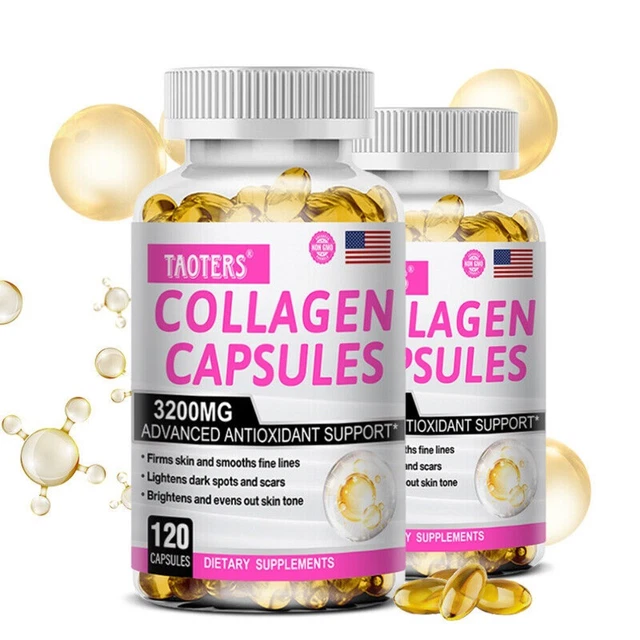 COLLAGEN CAPSULES 3200MG Type Pure Maximum Strength Skin Hair £7.75 ...
