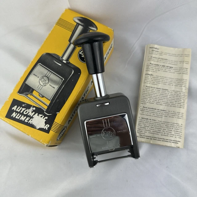 VINTAGE ENM UNIVERSAL Automatic Numerator 4513 Self Inking Stamp 4 ...