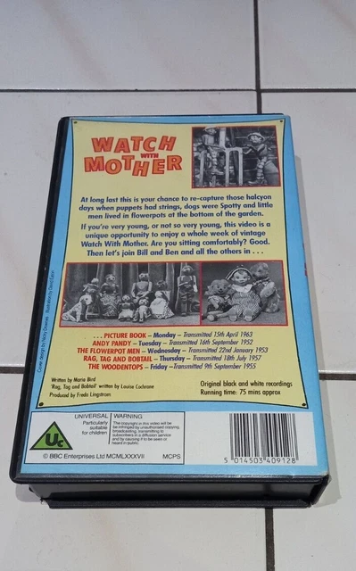WATCH WITH MOTHER - Bbc Vhs Video - Childrens Vintage In Black And ...