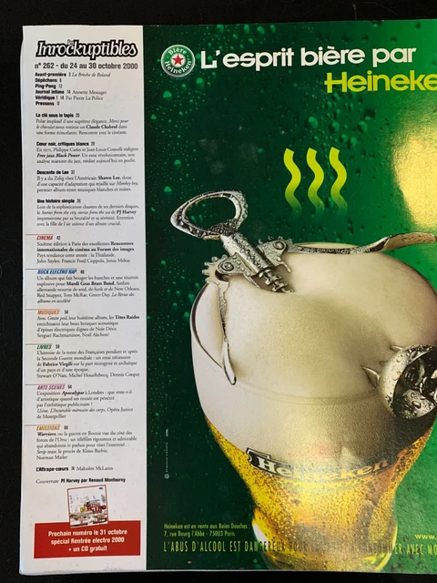 LES INROCKUPTIBLES 24/10/2000; Le choc PJ Harvey/ Claude Chabrol/ Free ...