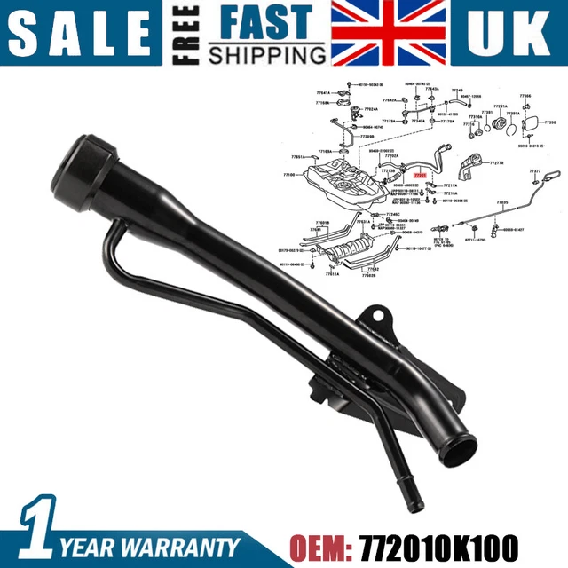 FUEL TANK FILLER Neck Pipe for Toyota Hilux Vigo MK7 05-15 2.5 D-4D ...