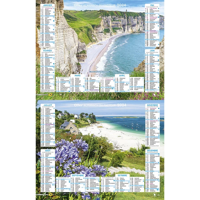 CALENDRIER LA POSTE 2024, Almanach du facteur, paysages de France EUR 6 ...