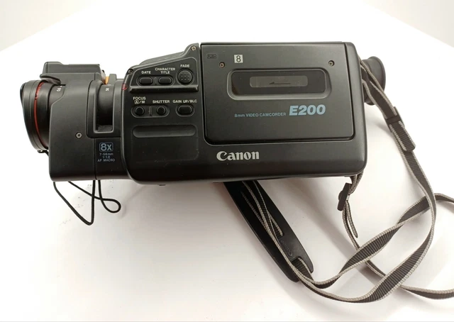 CANON E200E VINTAGE 8mm Cassette Tape Video Camera Not Tested spares or ...