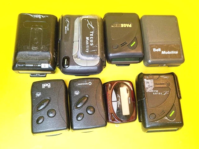 LOT OF 8X Pagers Beepers Page System Nixxo Platinum Sun Telecom Pagenet ...
