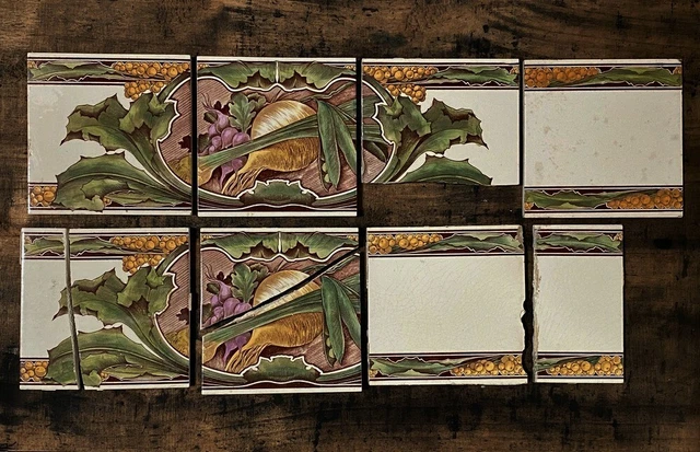JUGENDSTIL FLIESEN 1910 Kachel floral Ornament Art Nouveau Tile Rüben Fliese EUR 95,00 - PicClick DE
