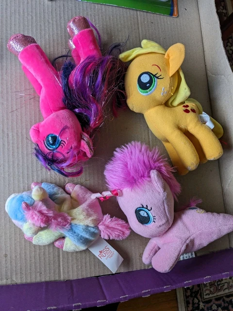 4X MLP MY Little Pony SOFT TOYS Applejack Ruby LOT Playskool Russ ...