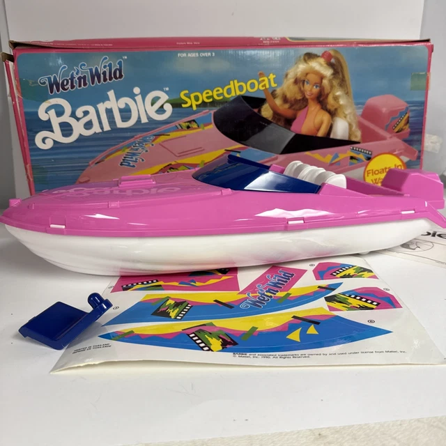 RARE MATTEL 1990 Barbie Wet n’ Wild Speedboat w/ Box NOS $84.22 ...