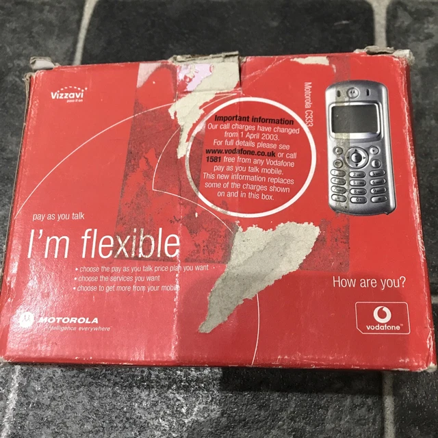 MOTOROLA C333 + Box + Charger 2G GSM Rare Vintage Mobile Phone ...