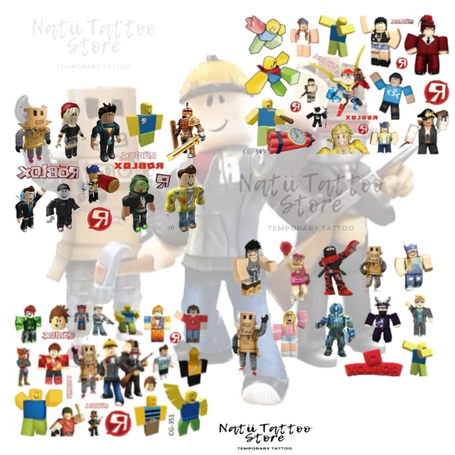 ROBLOX TEMPORARY TATTOO stickers Children Kids Birthday Party Bag £2.49 ...