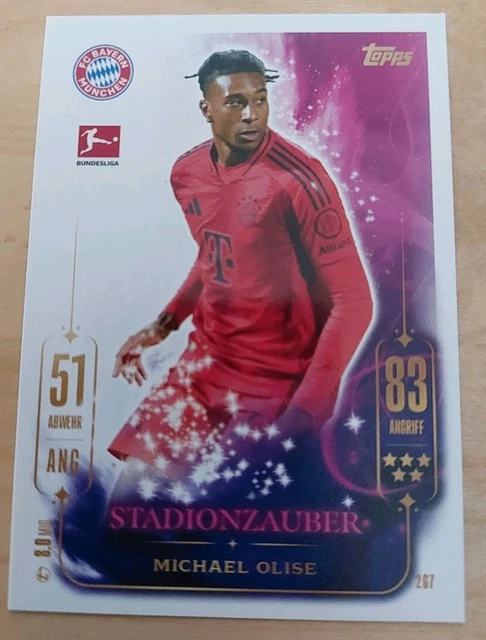 MICHAEL OLISE MATCH Attax Trading Card FC Bayern München Saison 2024/25 ...