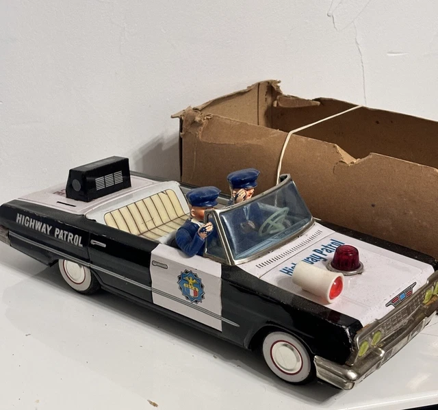 DAYA JAPAN 1970S Large American POLICE sheet metal convertible car 1978 ...