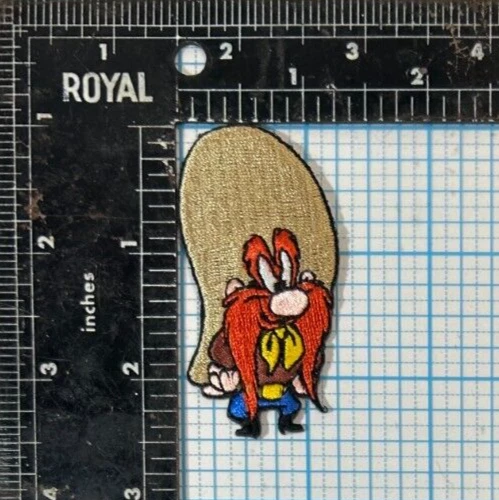 VINTAGE YOSEMITE SAM Looney Tunes Cartoon Character Souvenir 2.5" Iron ...