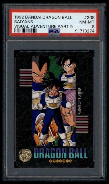 DRAGON BALL JAPANESE Visual Adventure 5 208 Son Goku Saiyans 1992 PSA 8 ...