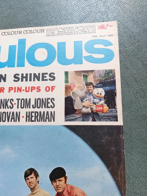 RARE FABULOUS MAGAZINE 10 JULY 1965 Hollies Beatles Herman Cilla Stones ...