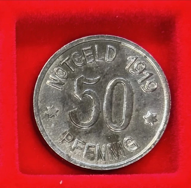 NOTGELD! 50 PFENNIG Bingen am Rhein 1919; Funck 341.4 EUR 1,00 ...
