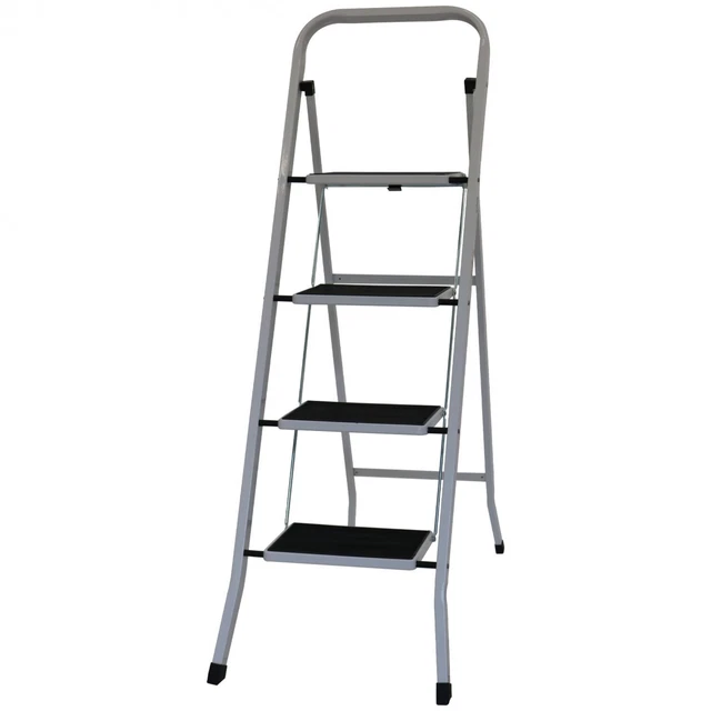 NEW! FOLDABLE 4 Step Ladder Stepladder Non Slip Tread Safety Steel Step ...