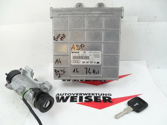 ENGINE CONTROL ECU ignition lock control unit Audi A4 1.6 ADP B5 Bj96 ...
