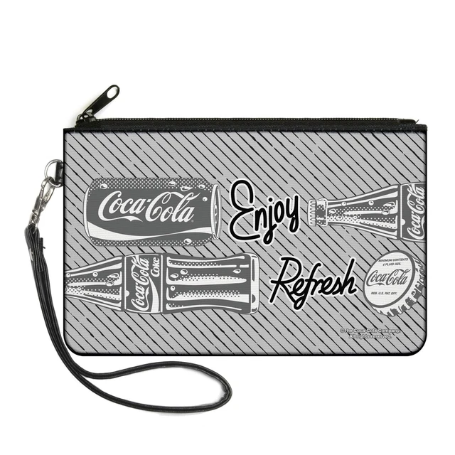 COCA-COLA WALLET, ZIP Clutch, Coca Cola Enjoy Refresh Can and Bottle ...