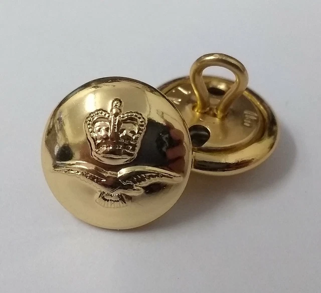 GENUINE BRITISH RAF Royal Air Force 22L Mess Dress Cuff Buttons 1 Pr ...
